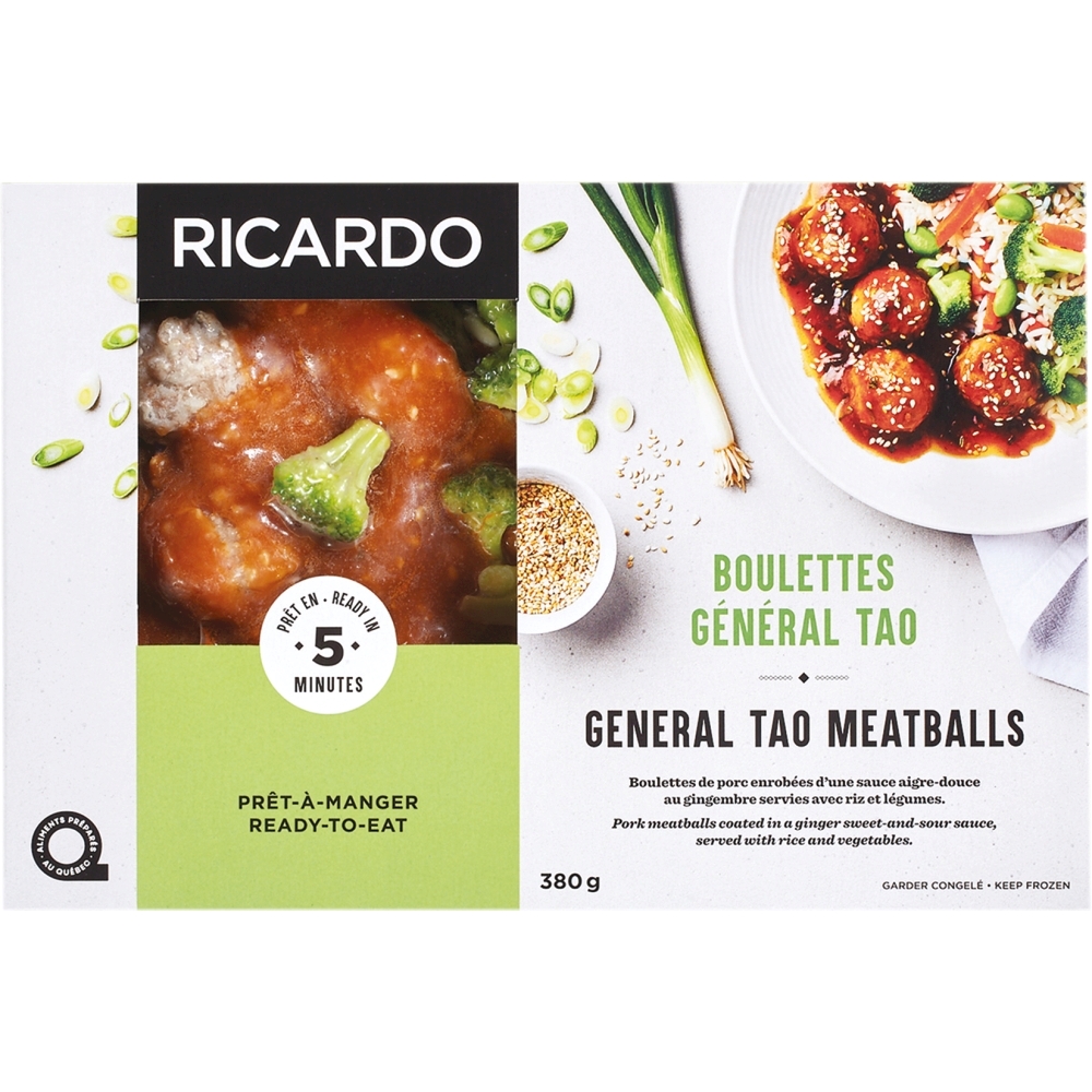 Repas surgelé Boulettes Général Tao de Ricardo | Recettes IGA